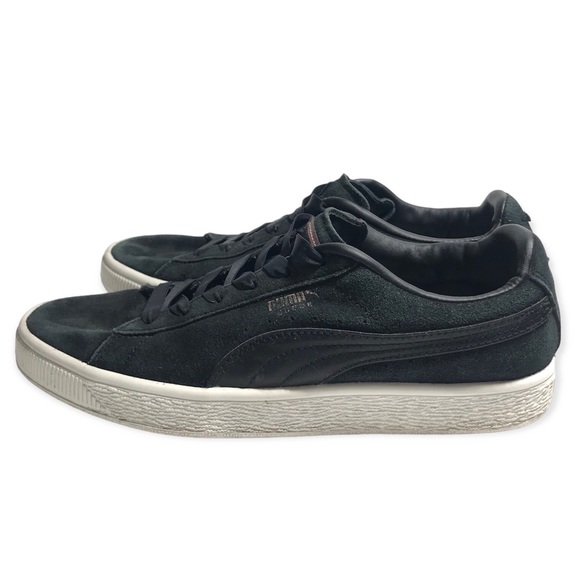 Puma | Shoes | Puma Retro Black Suede Slip On No Tie Lace Up Sneakers ...